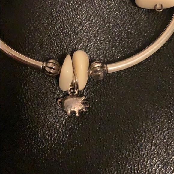 Hand Crafted | Jewelry | Wrap Around Vegetable Ivory Silver Bracelet ...